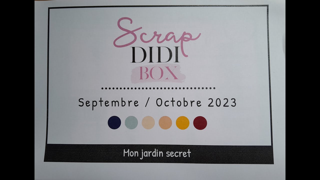 Scrap Didi Box septembre / octobre 2023 - YouTube