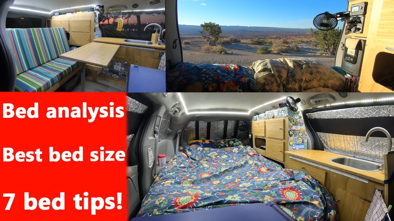 Best bed size and tips to maximize it! (Van conversion) - YouTube