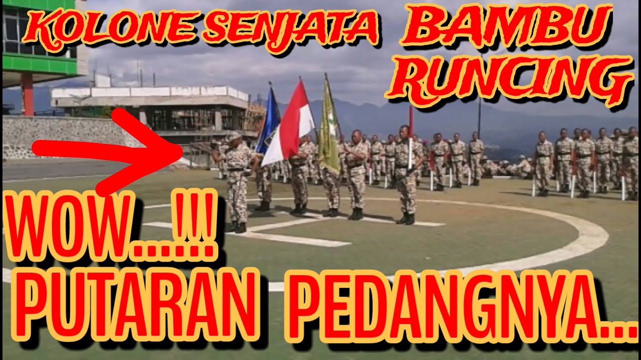DEMO KOLONE SENJATA BAMBU RUNCING GLADI UPACARA TUPDIKLAT CATAR BP2IP ...