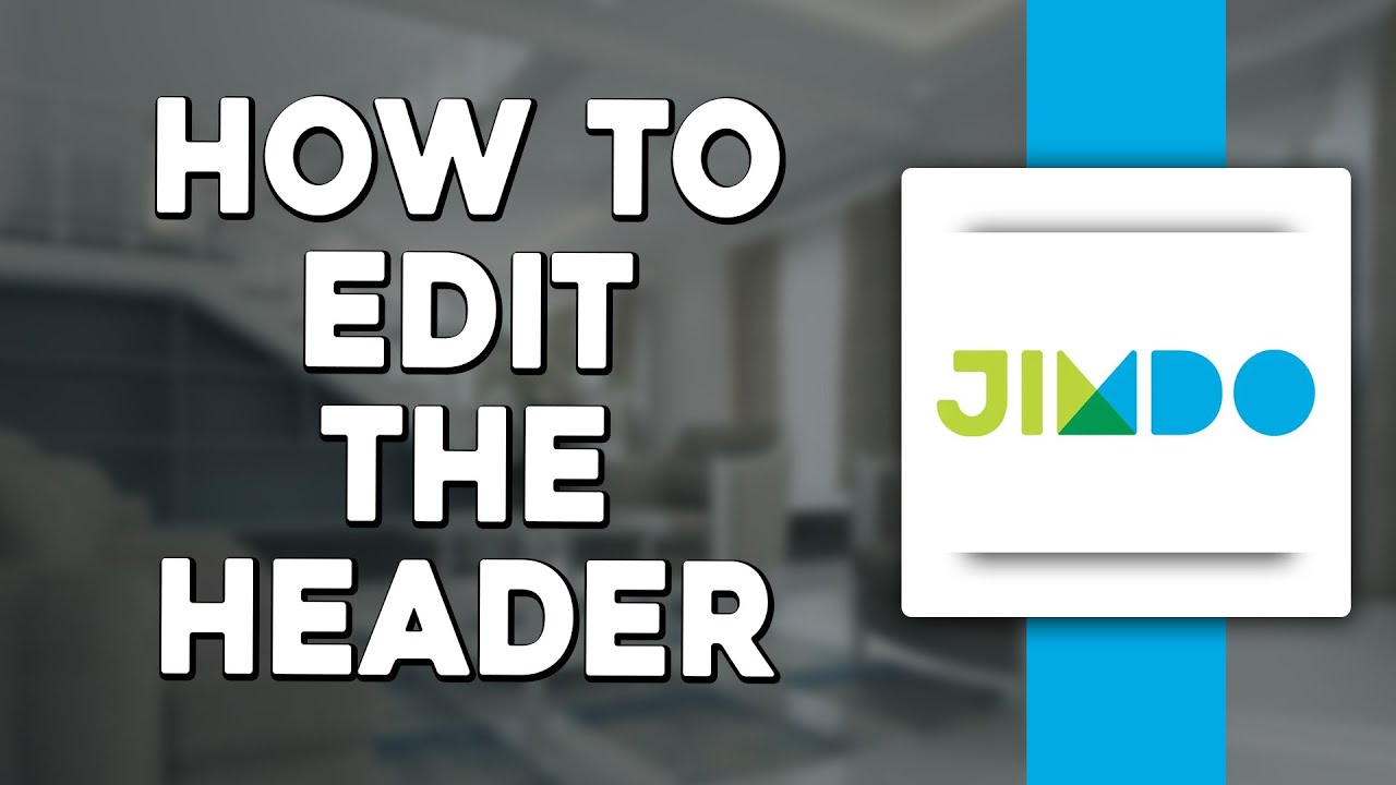 How To Edit the Header in Jimdo Website (Quick & Easy) - YouTube