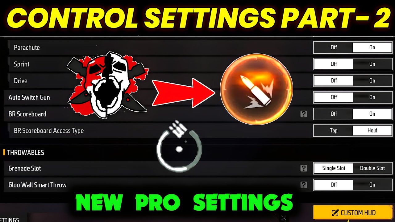 FREE FIRE CONTROL SETTINGS PART- 2 | FREE FIRE PRO PLAYER SETTINGS 2023 ...