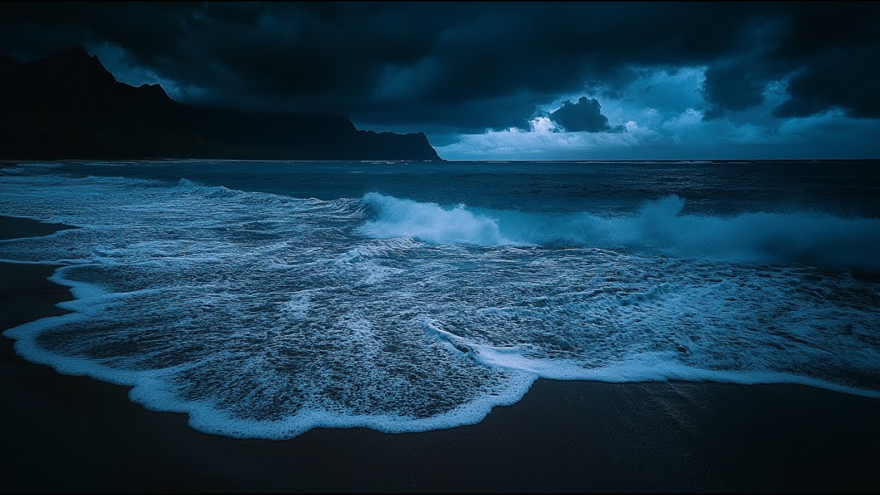 Gentle Ocean White Noise 🌊 Calming Sea Ambience for Instant Sleep and ...