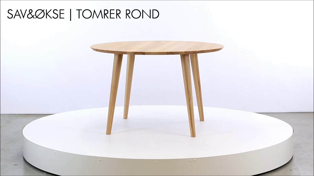 SavandØkse Tomrer Rond Eetkamertafel Massief Beuken Geolied Youtube