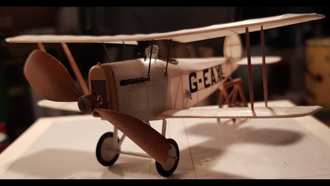 Rubber powered AVRO 534 Baby sub pistachio 1,9 g, 127 mm wingspan - YouTube