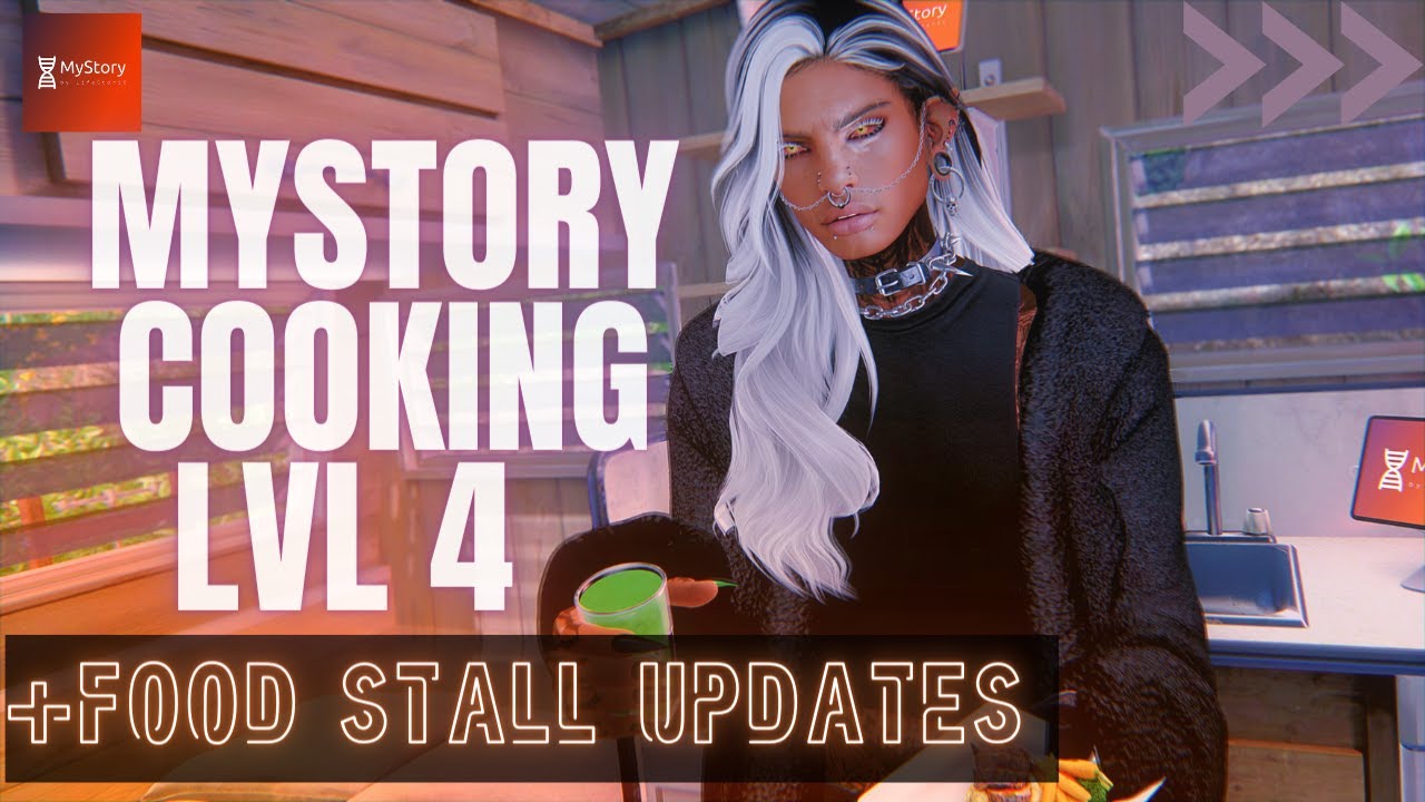 Mystory Cooking LVL 4 | Food Stall Updates | Second Life - YouTube