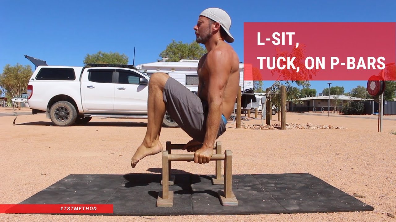 L-Sit, Tuck, on P bars - YouTube