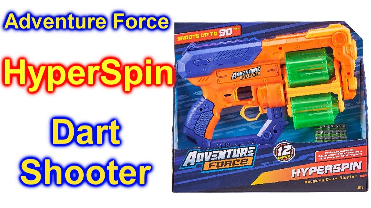 Hyperspin Rotating Drum Blaster Dart Shooter Adventure Force - YouTube