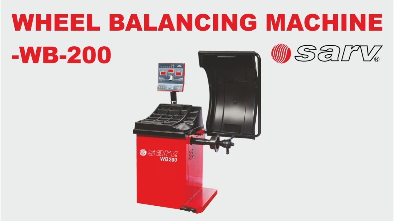 WB 200 -Cars & LCVs Automatic Wheel Balancing Machine by Sarv - YouTube