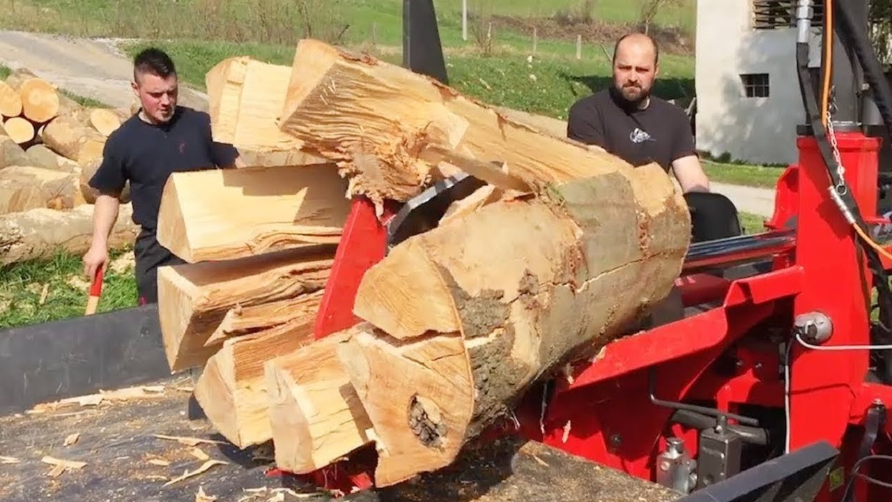 10 Extreme Fast Homemade Firewood Processing Machines, Amazing Wood ...