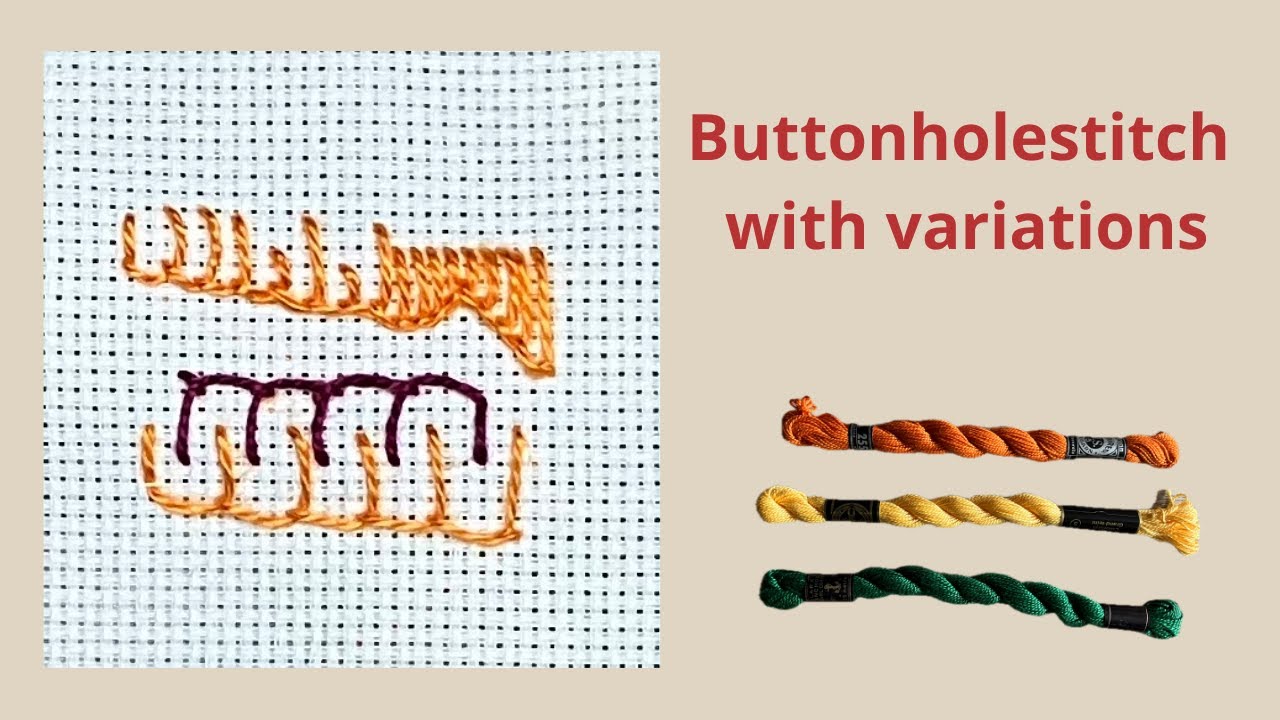 Festonsteek met variaties | Slow Stitching - YouTube
