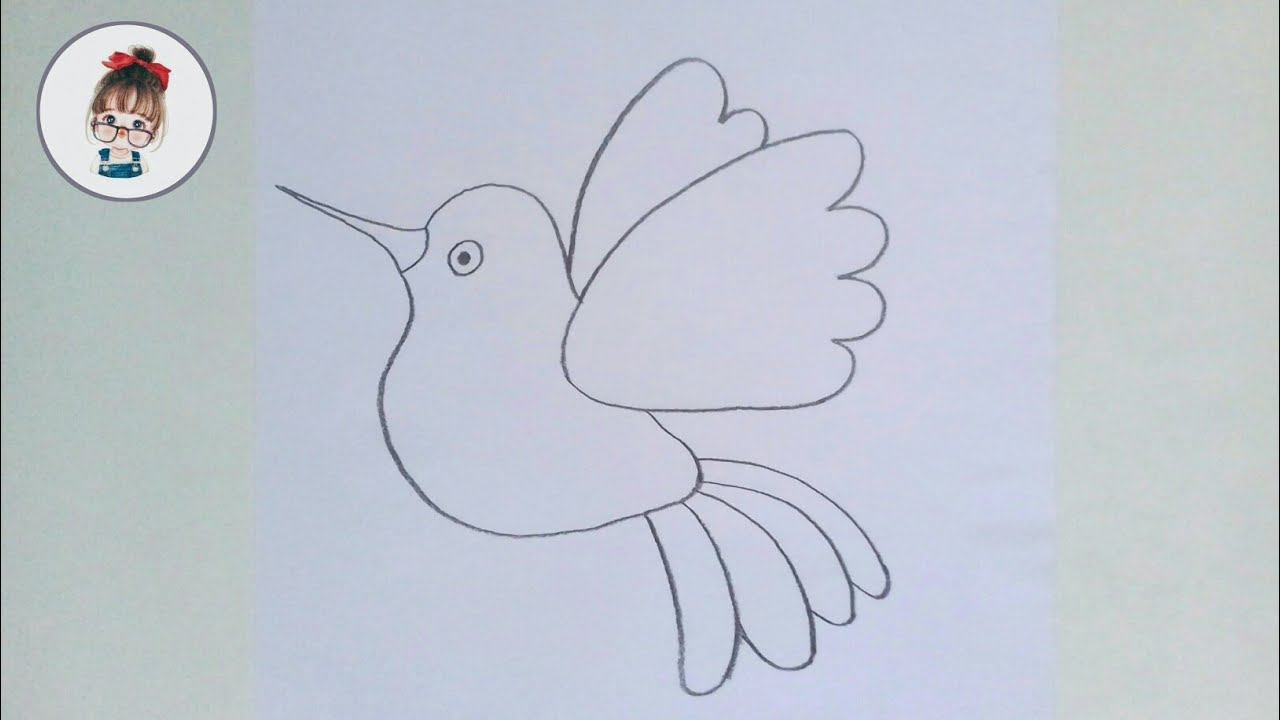 how to draw cute baby flying bird easy step by step | cute bird sketch ...