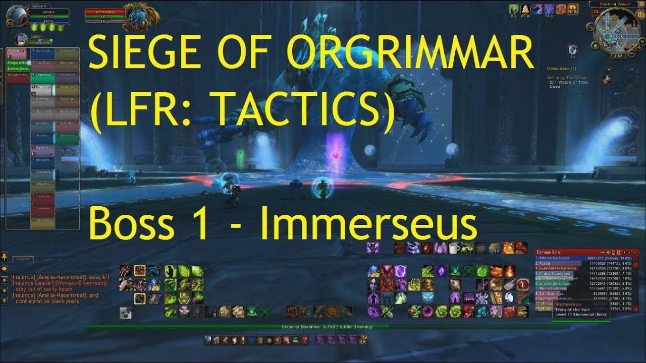 Siege of Orgrimmar LFR: Boss 1 Immerseus (TACTICS) - WoW Patch 5.4 LIVE ...