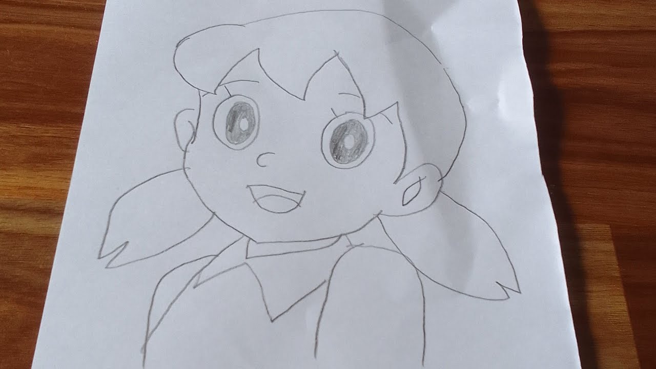 How to Draw Shizuka step by step/ Very Easy Shizuka pencil drawing ...