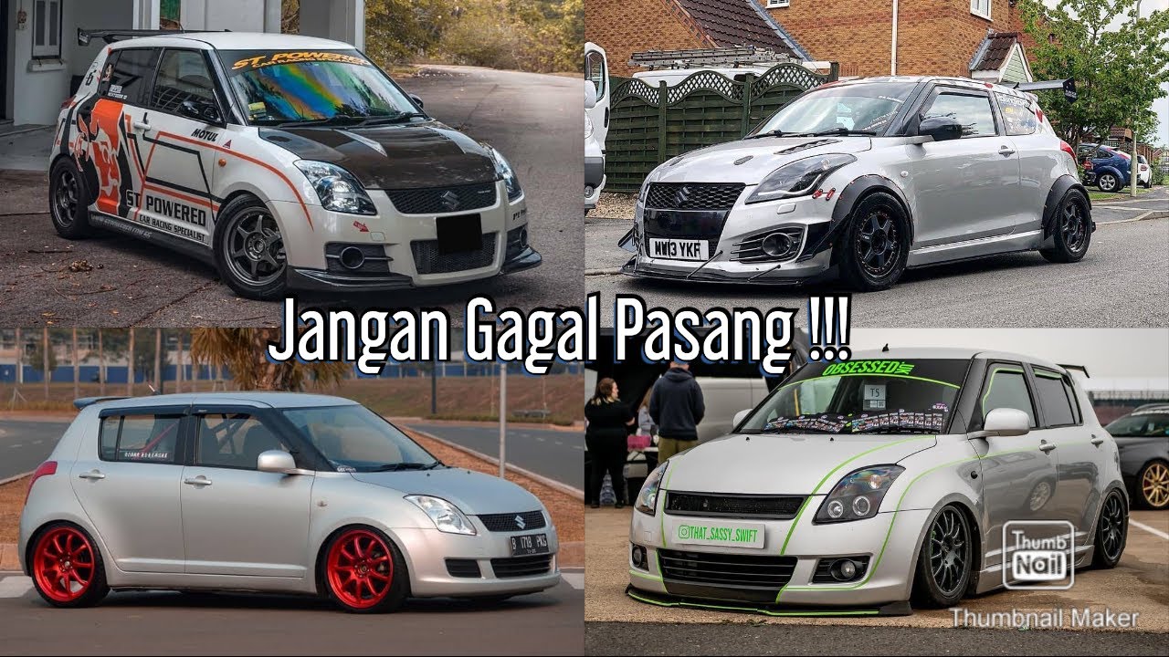 SUZUKI SWIFT MODIFIKASI | 20 Velg Terbaik | Warna Silver - YouTube