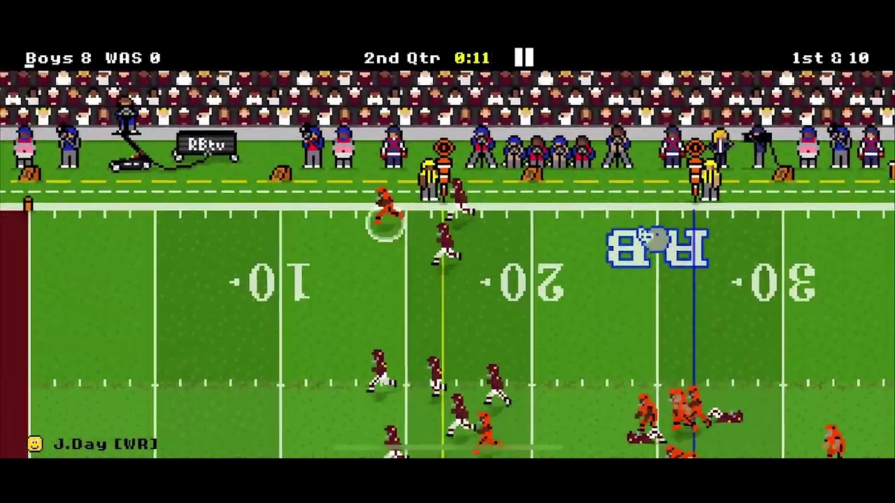 Kick return in retro bowl - YouTube