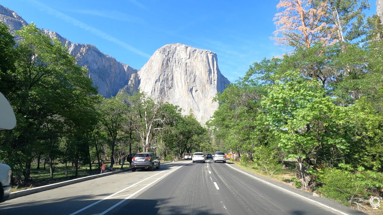Yosemite National Park, Scenic Drive in 4K, Part 1, Wawona Road Tunnel ...