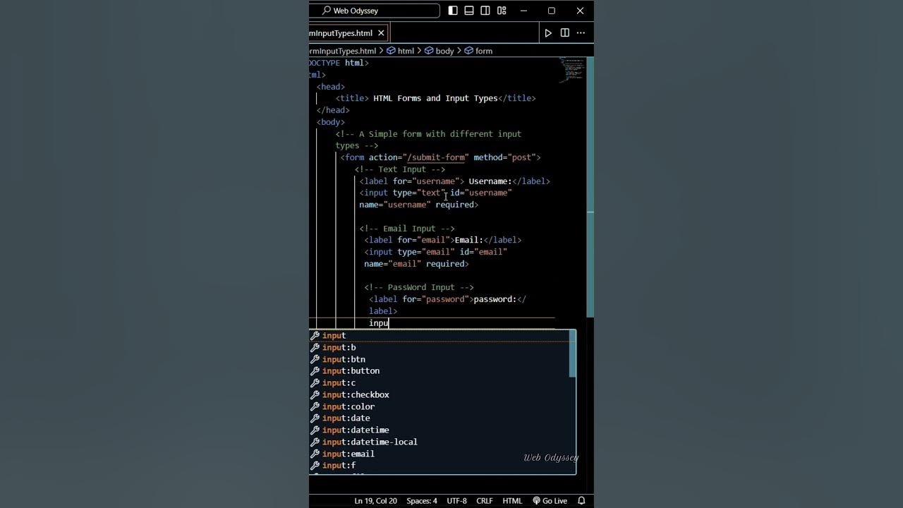 Html Forms And Input Types Text Email Password Fields And More Day 11 Html Forms