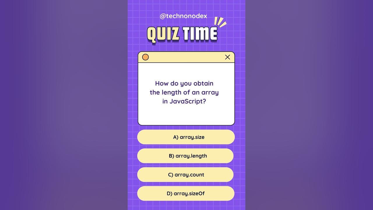 Quiz20 Length Of An Array In Javascript Coding Interview Question