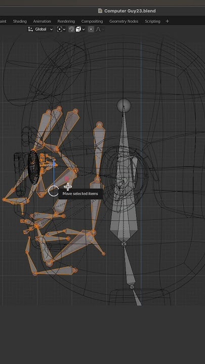 How to Rig a Character #shorts Blender 3.1 Beginner Tutorial - Converting a 2D Illustration to ...