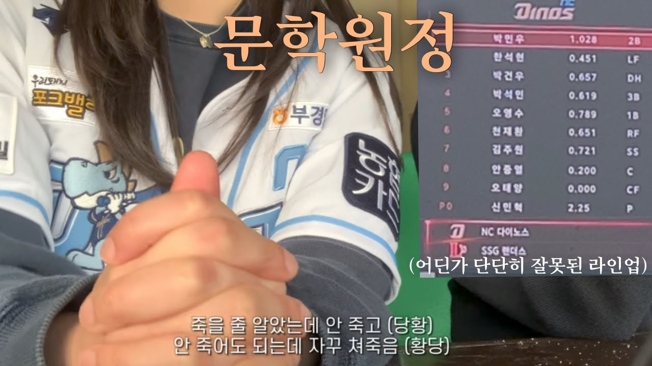 Vlog 야구장 브이로그 엔씨엔 82이닝 막고 승투 못 먹는 투수가 있어 Nc팬의 문학 Ssg랜더스필드 원정 브이로그 Youtube