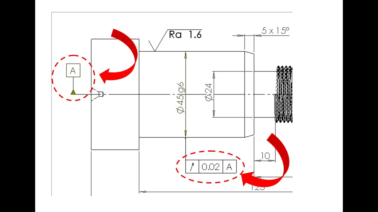 #Solidworks geometric tolerance # vorm- en plaatstoleranties - YouTube