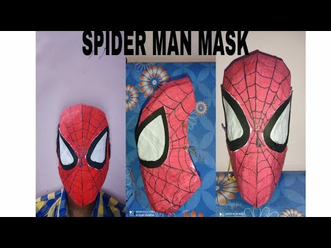 How to make spider man mask with cardboard - YouTube