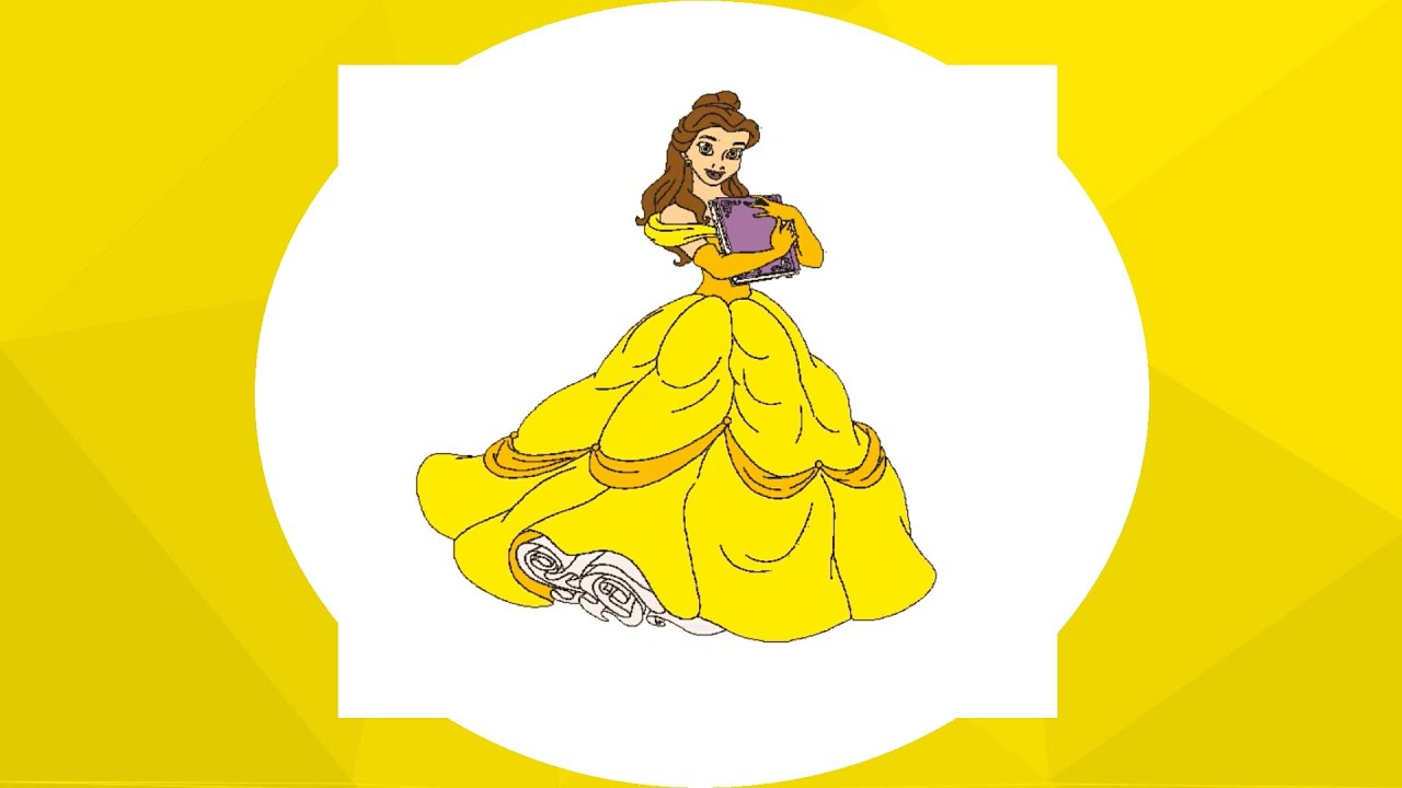 How to Draw Disney Princess Belle? Beauty and the Beast Drawing ...