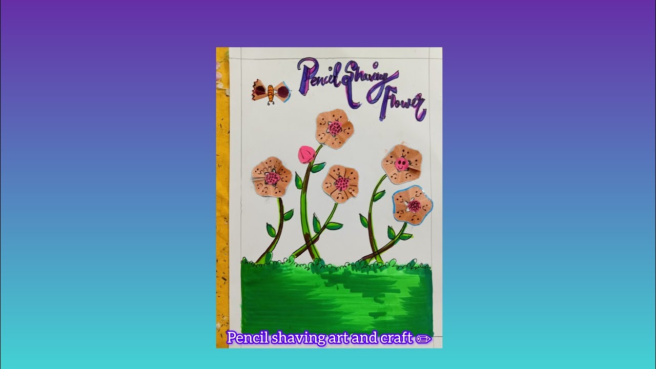 How to make pencil shaving flower 🤩|| Sharpener waste flower | Best out ...