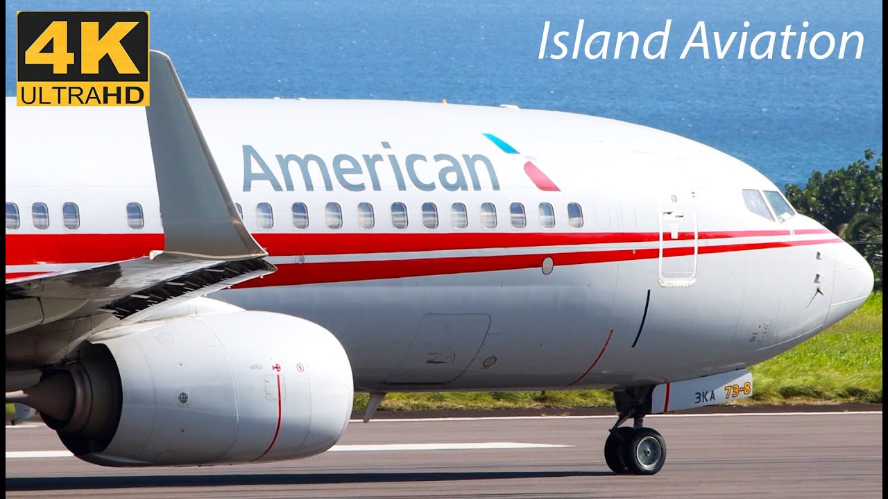 (4K) American Airlines 737-800 TWA Heritage Livery taxi and departure ...