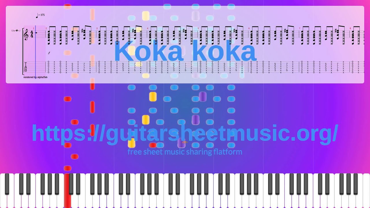 Koka Koka Sheet Music Free, Synthesia Piano - YouTube