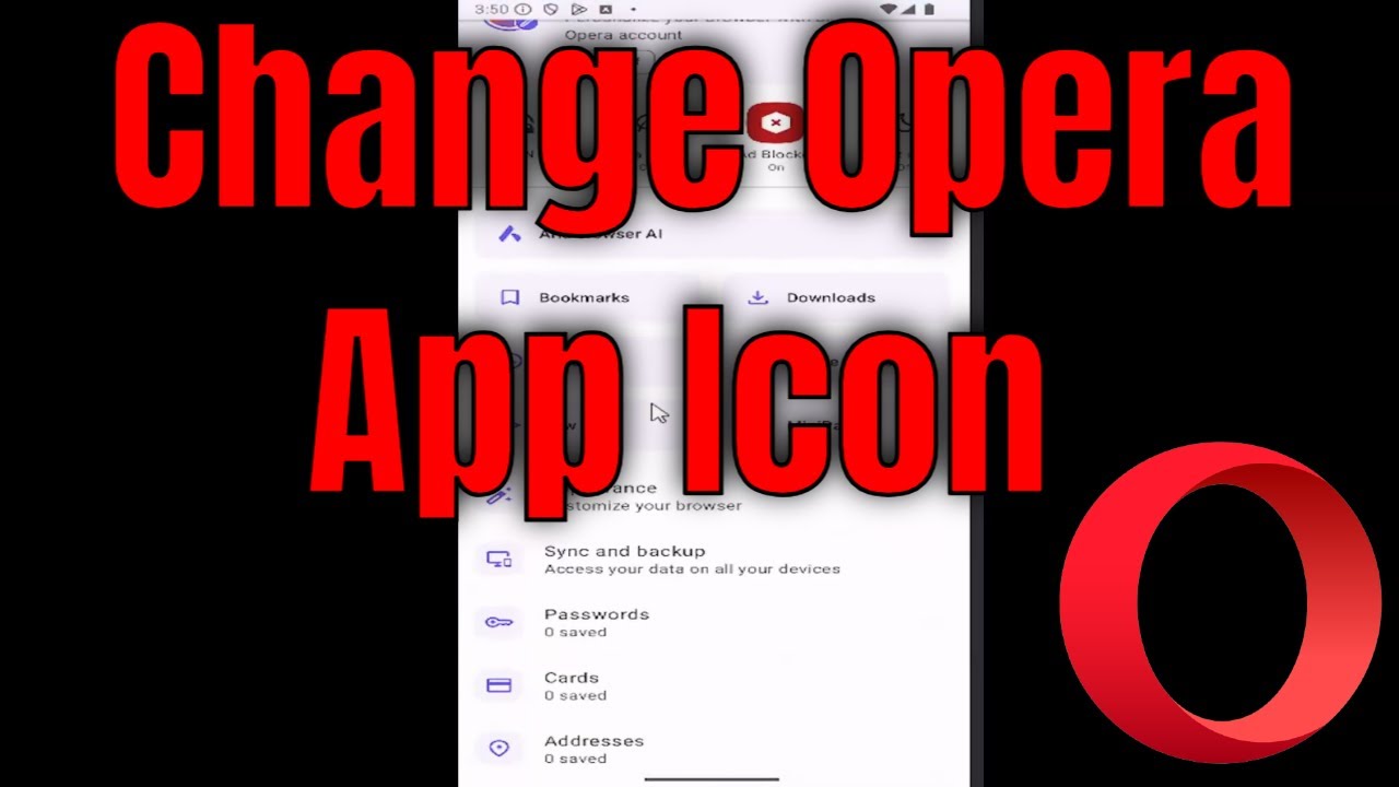 How to Change Opera App Icon on Opera Mobile Browser [Guide] - YouTube