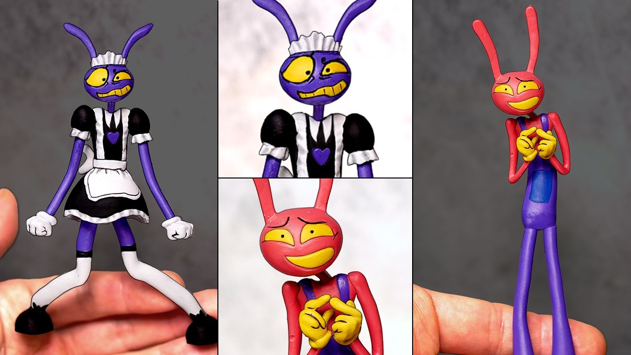 Making THE AMAZING DIGITAL CIRCUS - Maid Jax & Evil JAx Ep 5 Sculptures ...