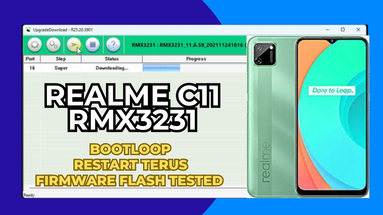 SERVICE ONLINE CARA FLASH REALME C11 RMX3231 BOOTLOOP / RESTART - YouTube