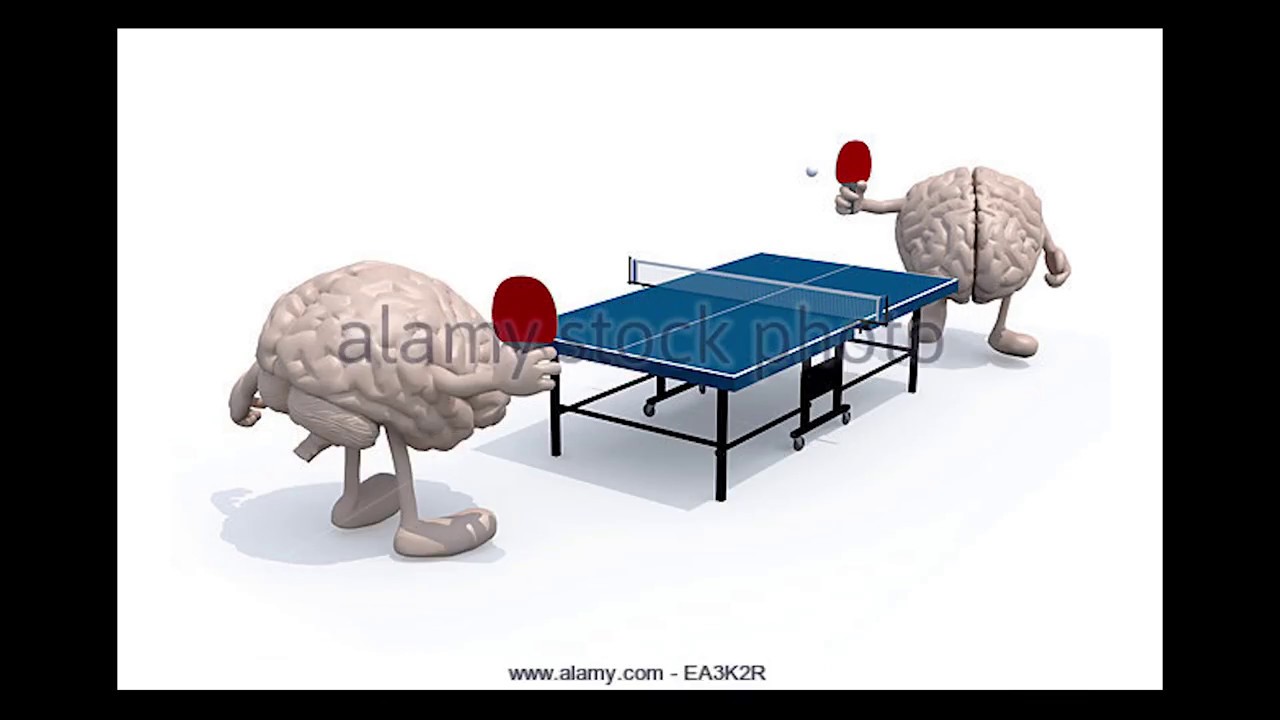 Two Brains Playing Ping Pong Stock Photo (Speed Drawing) - YouTube