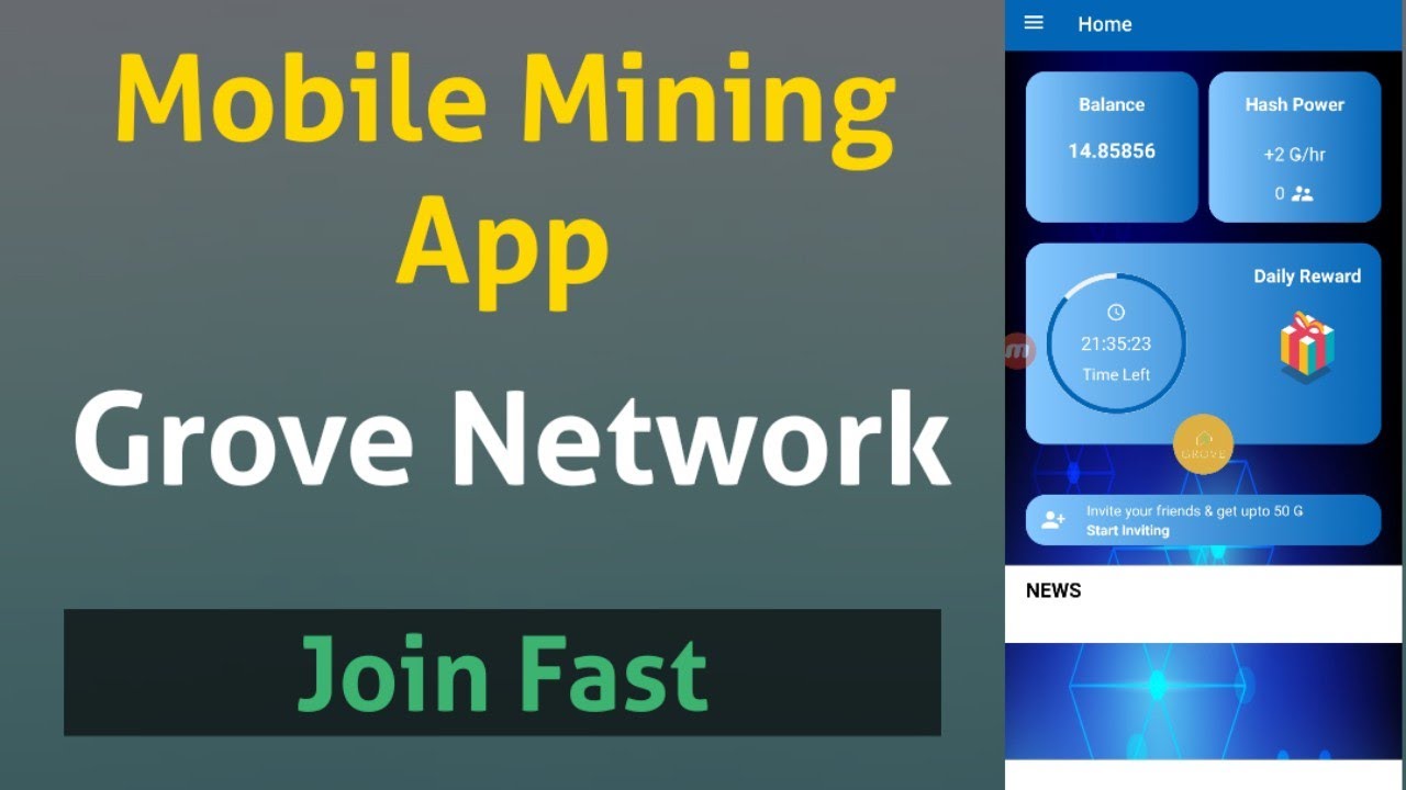 Grove Network Mobile Mining App - YouTube