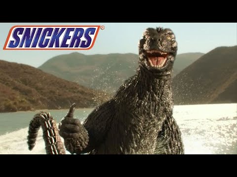 Snickers chocolate Godzilla ad - Very Funny