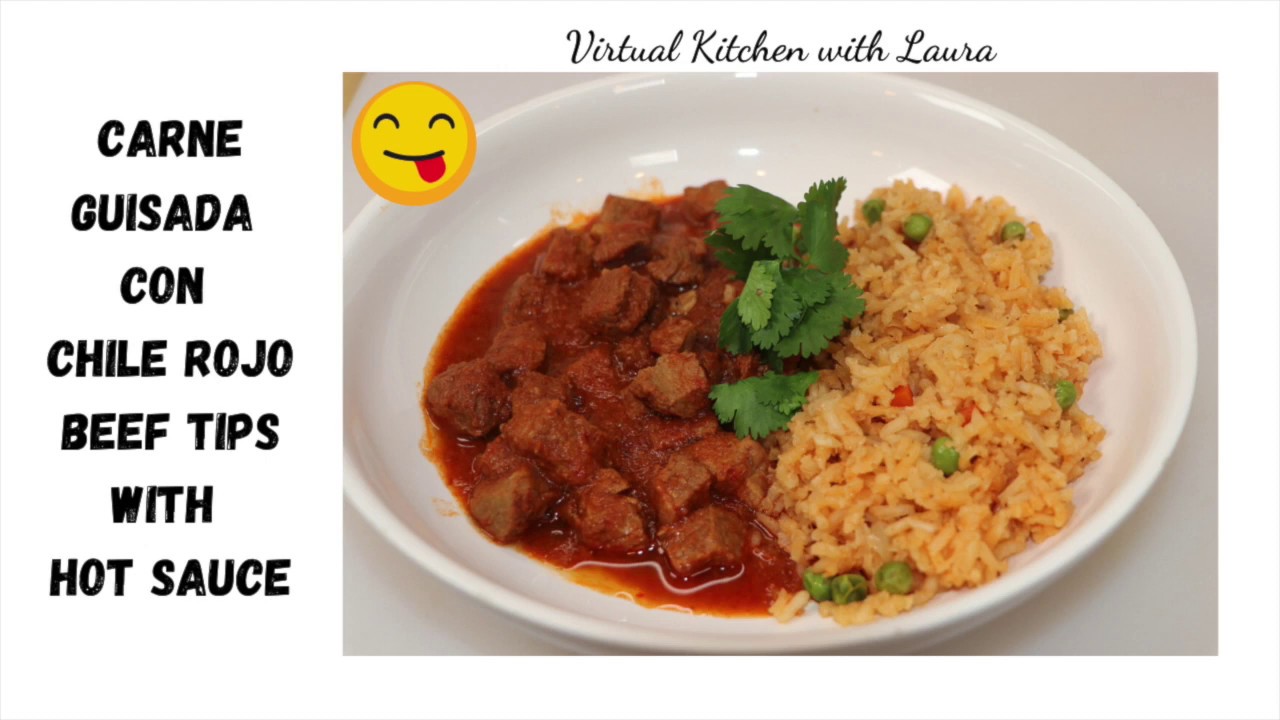 Carne Guisada con Chile Rojo Beef Tips with Red Chile Sauce -BONUS ...