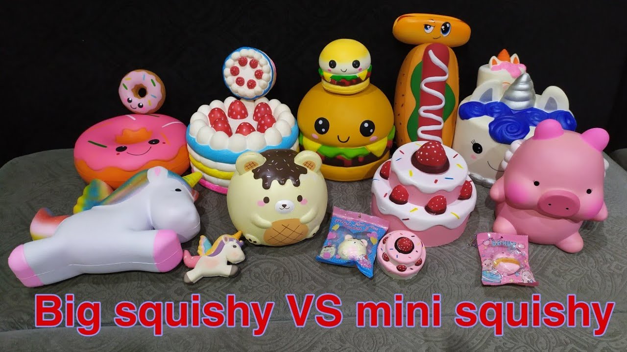Big Squishy food VS mini Squishy food - YouTube