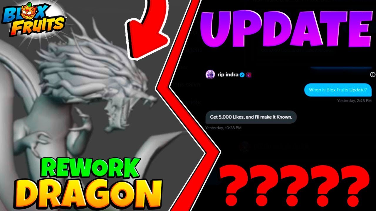 🐲 MODEL da DRAGON REWORK na NOVA ATUALIZAÇÃO do BLOX FRUITS!!! - YouTube
