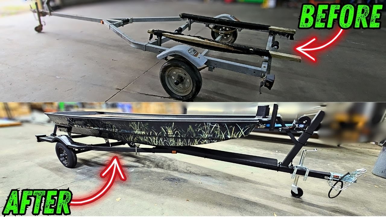 $100 Rusted Trailer Transformation! (Jon Boat Trailer Makeover) - YouTube
