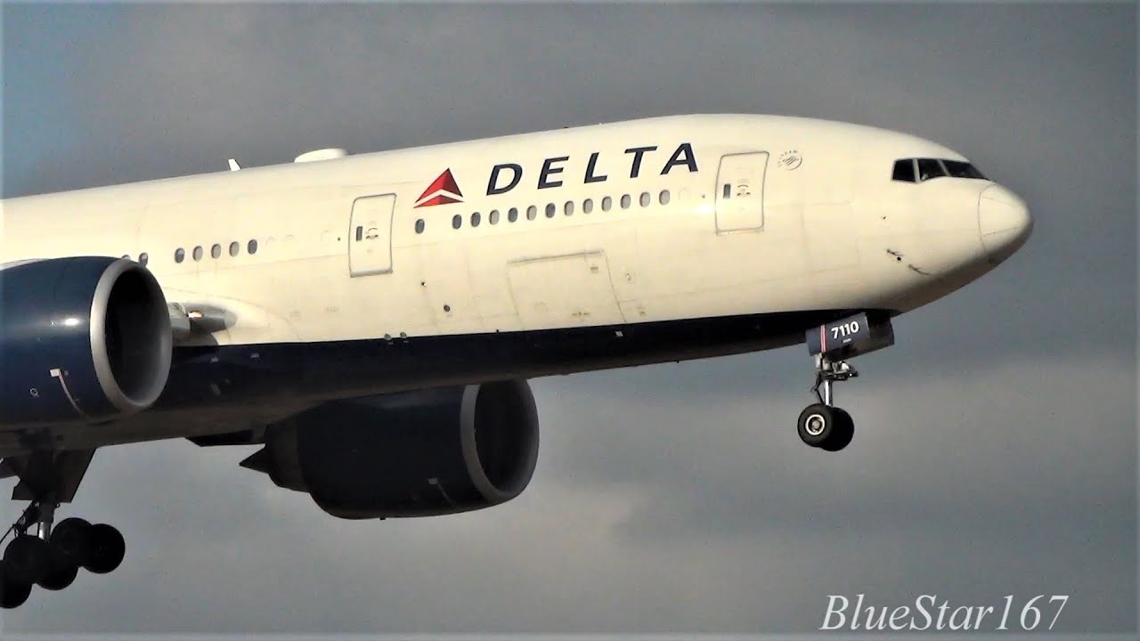 Delta Air Lines Boeing 777-200LR (N710DN) landing at NRT/RJAA (Tokyo ...