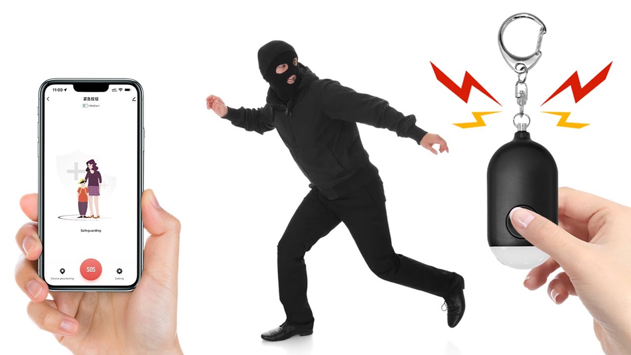 Tuya Smart Safesound Personal Alarm - 130dB Self Defense Alarm Keychain ...