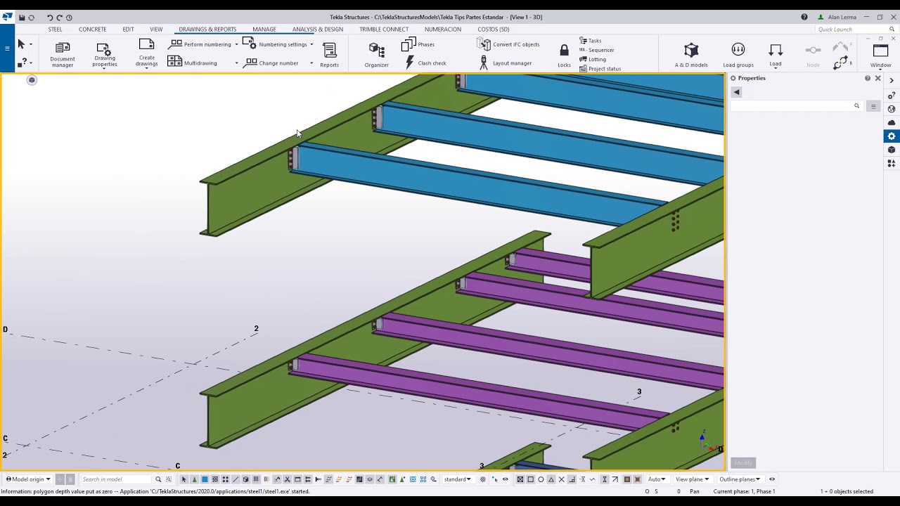 Tekla Tips: Partes Estándar - YouTube