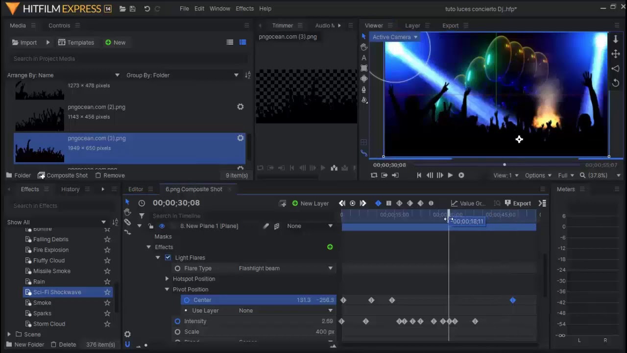 FX CONCIERTO Dj HITTFILM EXPRESS TUTORIAL - YouTube