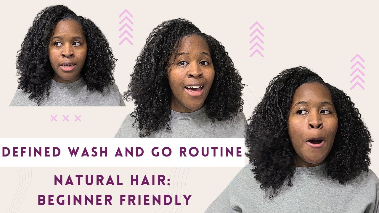 Wash N Go Routine : Defined Curls + Volume : Natural Hair - YouTube