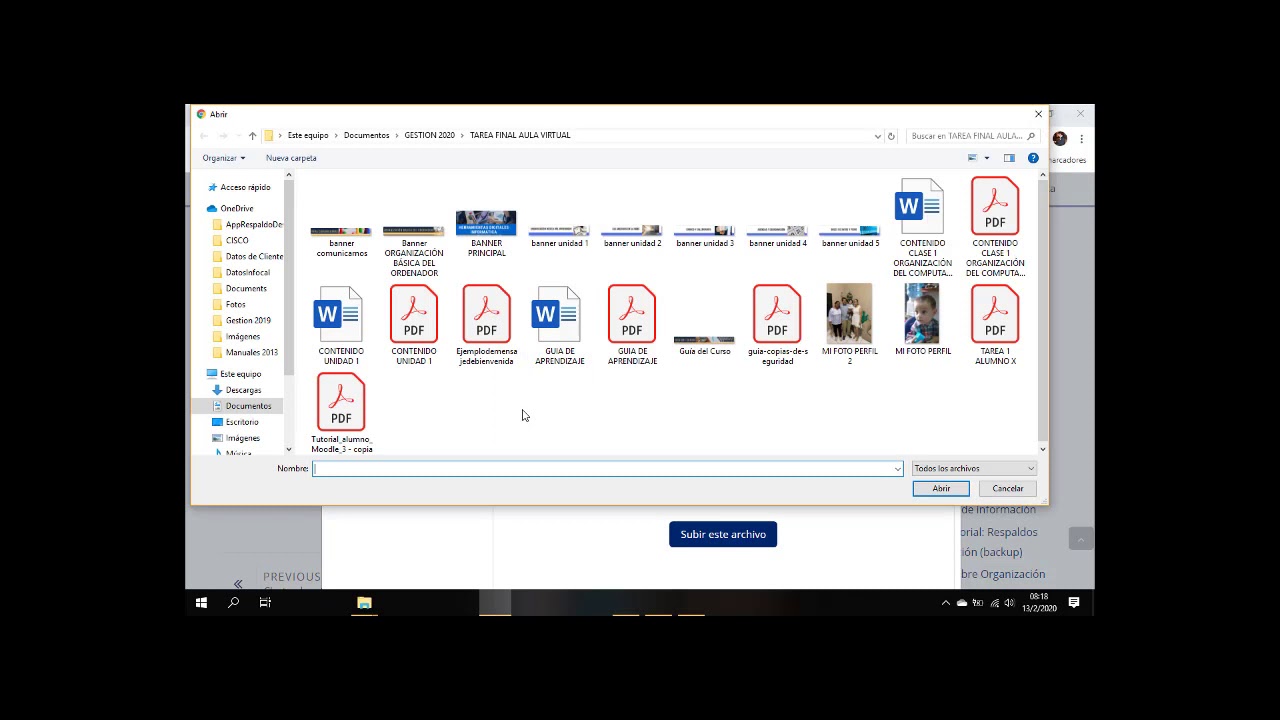 Tutorial Enviar tareas y actividades en plataforma Moodle - YouTube
