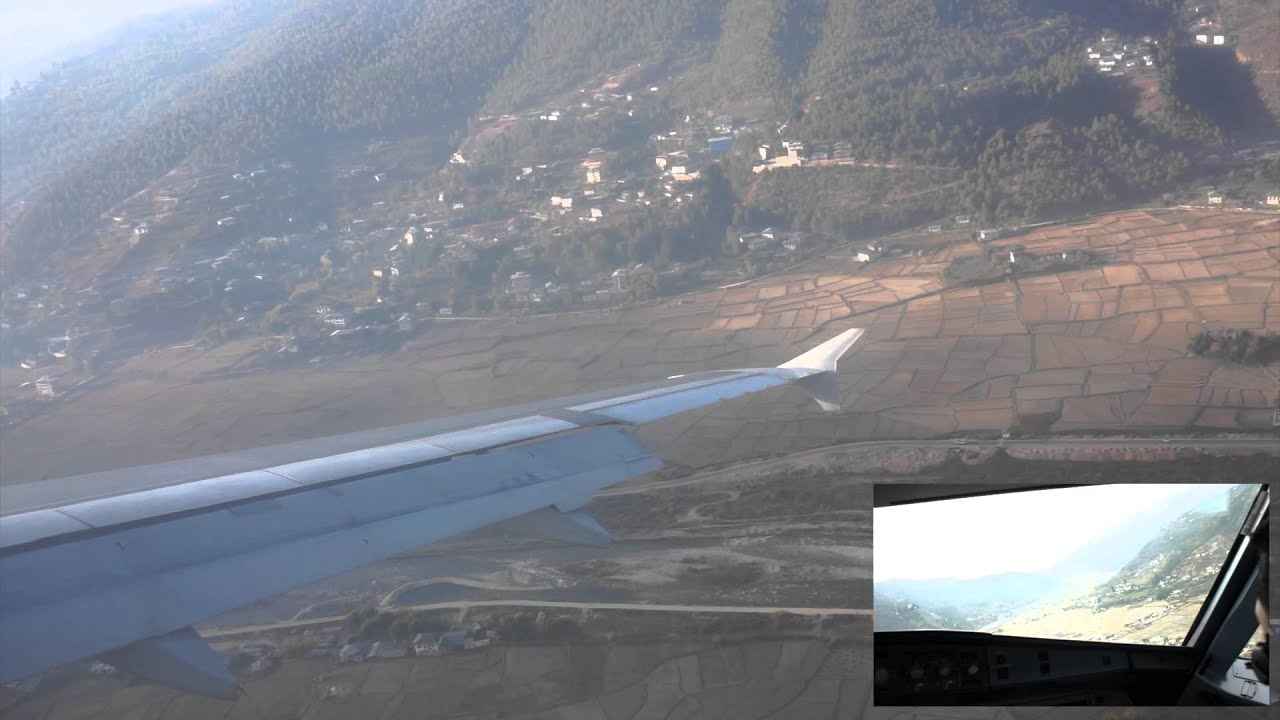 Bhutan Paro Airport, Best approach and landing video so far from ...