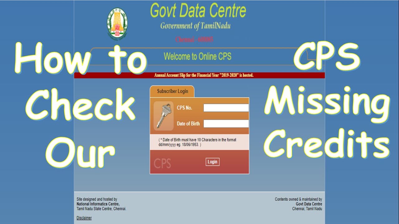How to Check CPS Missing Credits Online | CPS Account Statement in ...