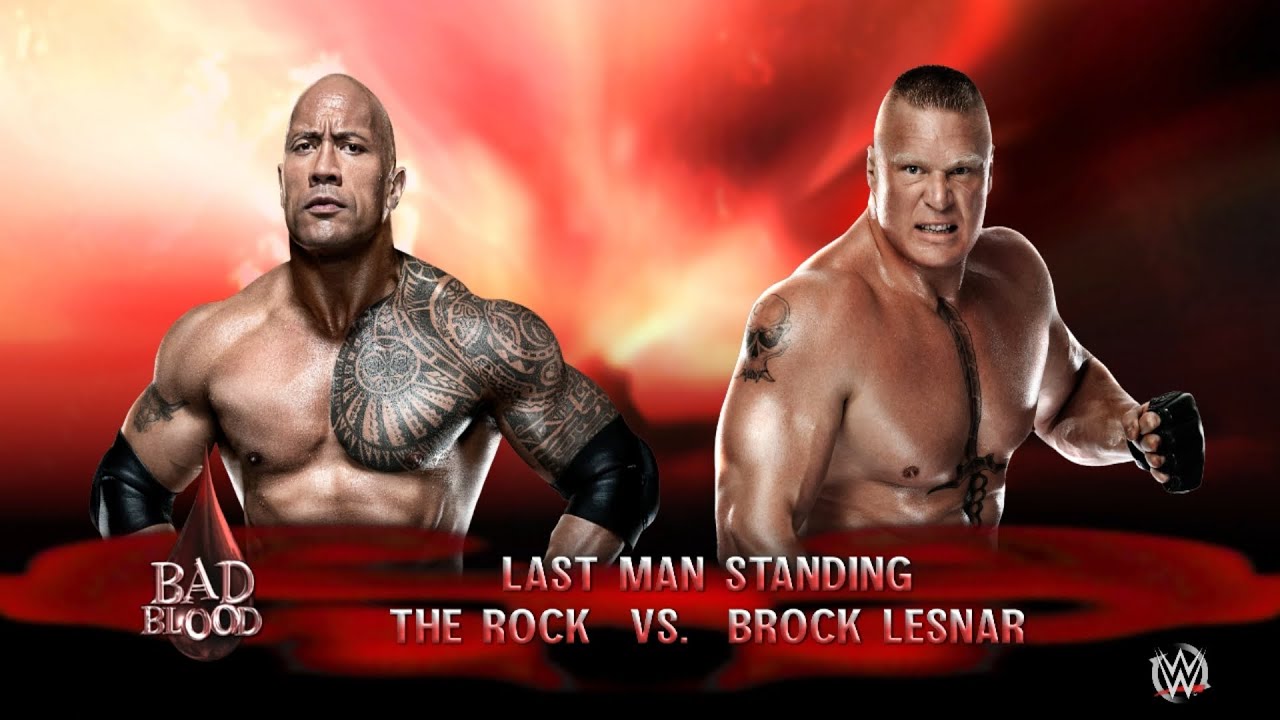 The Rock Vs Brock Lesnar Last Man Standing Full Match WWE GAMEPLAY ...