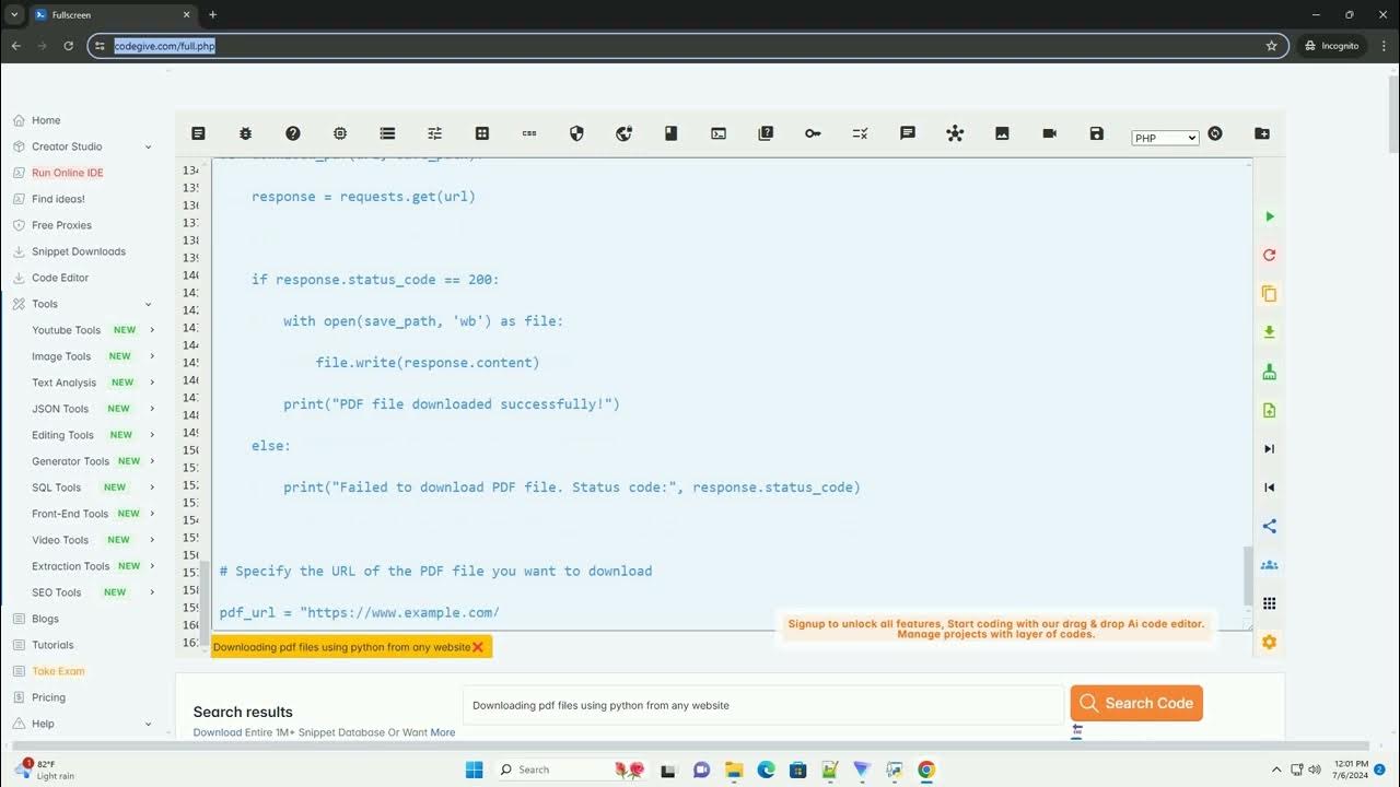 Downloading pdf files using python from any website - YouTube